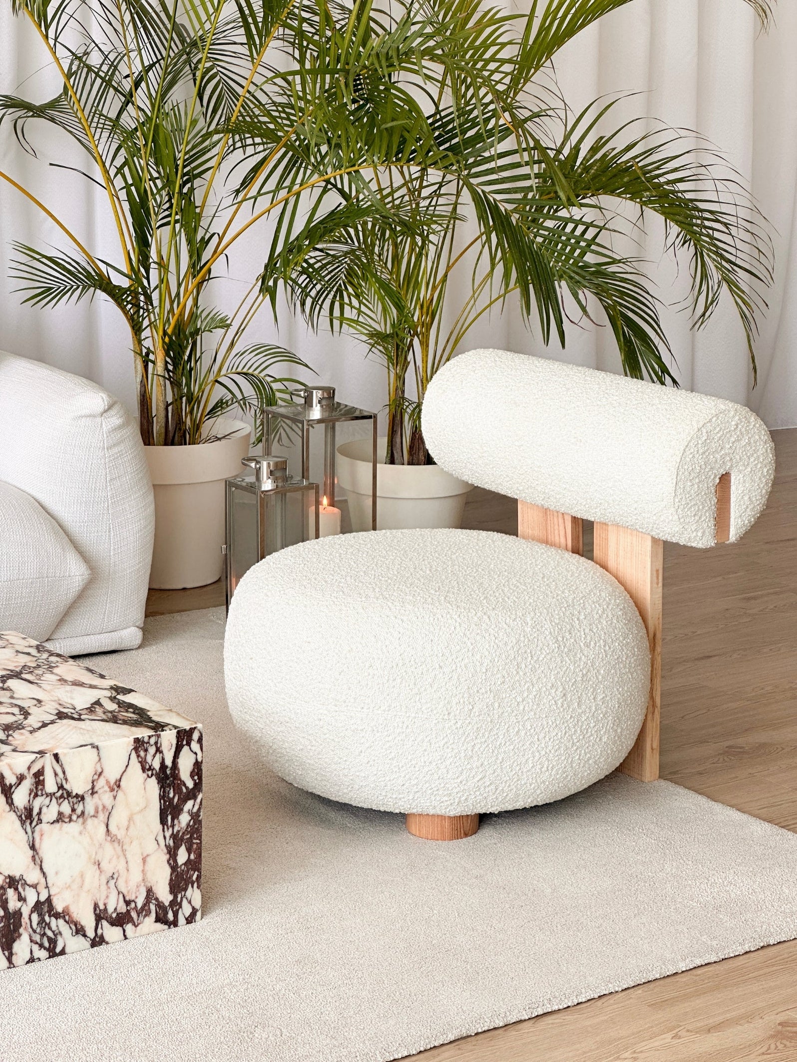 Boucle Lounge Chair — Lyfairs