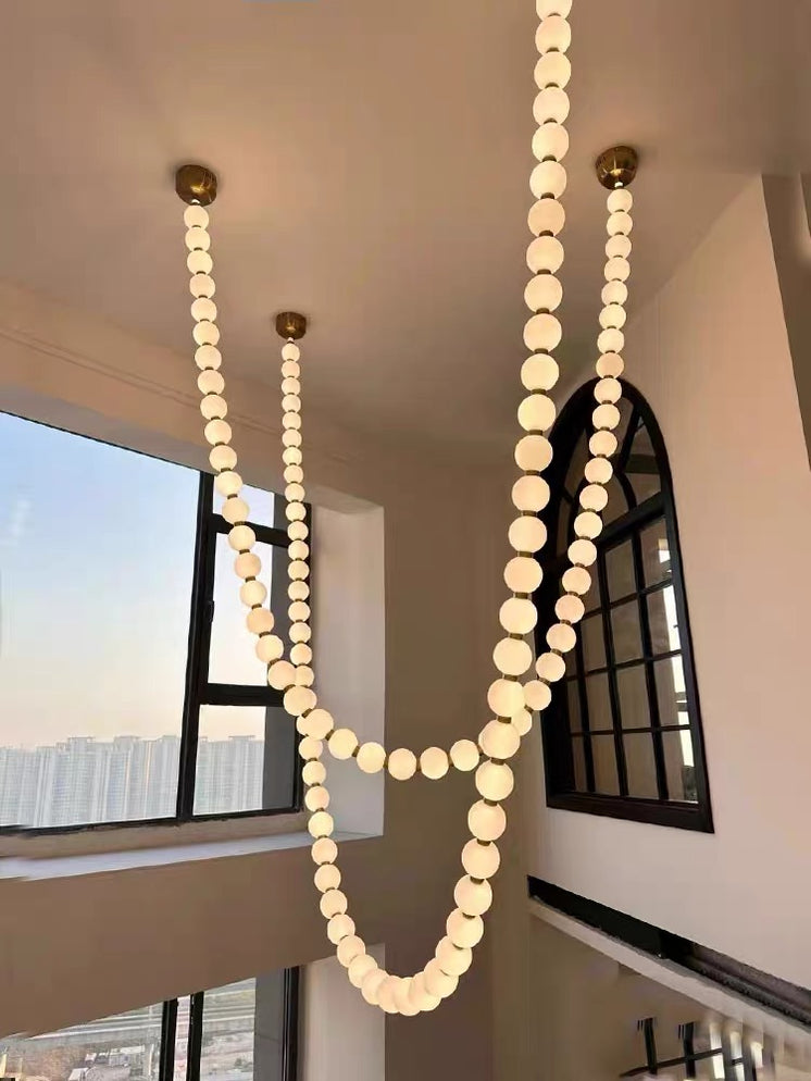 Modern Creative Pearl Necklace Chandelier — Lyfairs