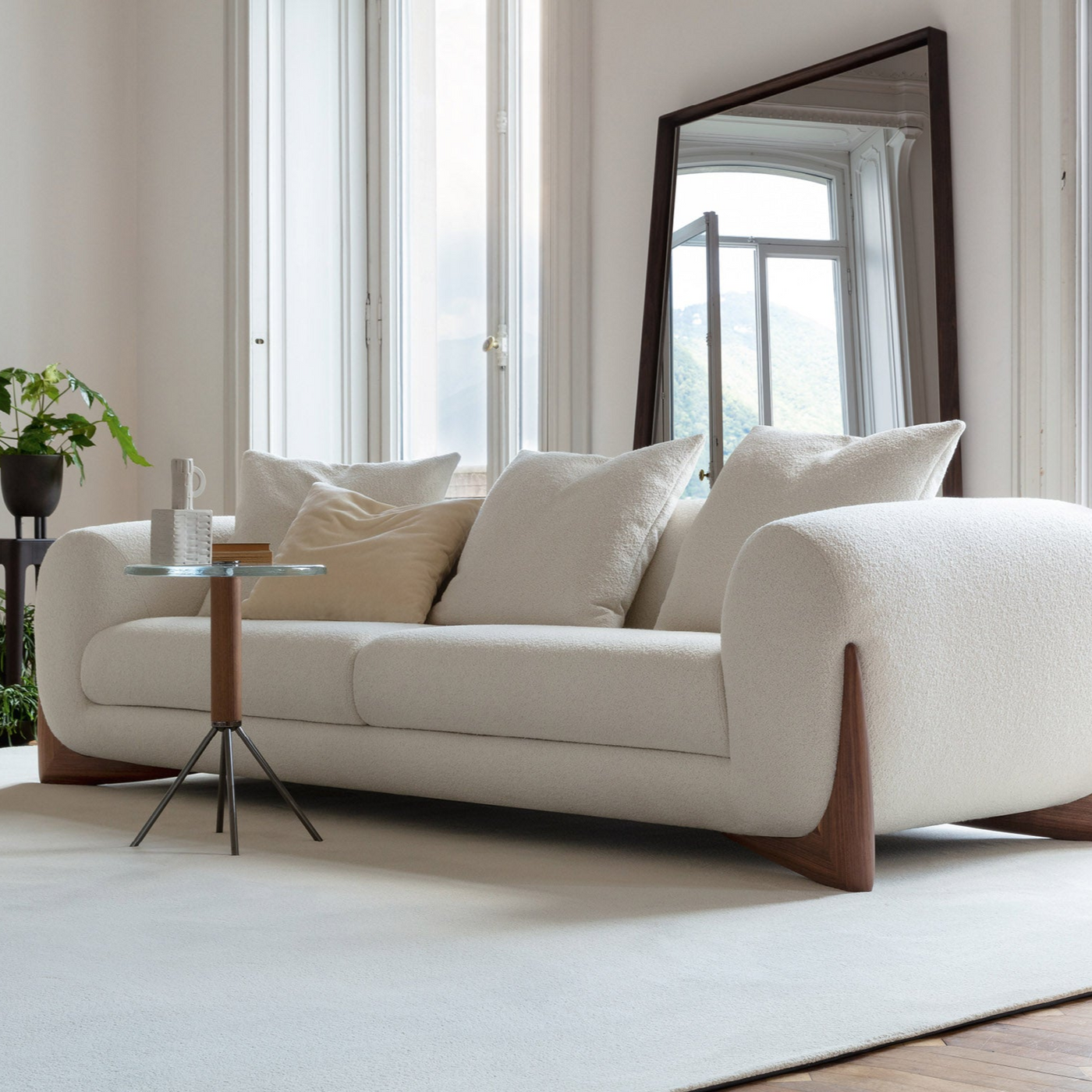 Cozy Style Fleece Fabric Sofa — Lyfairs