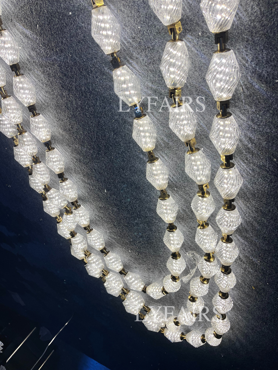 Creative Glass Pearl Necklace Pendant Chandelier for Living/Dining Roo ...