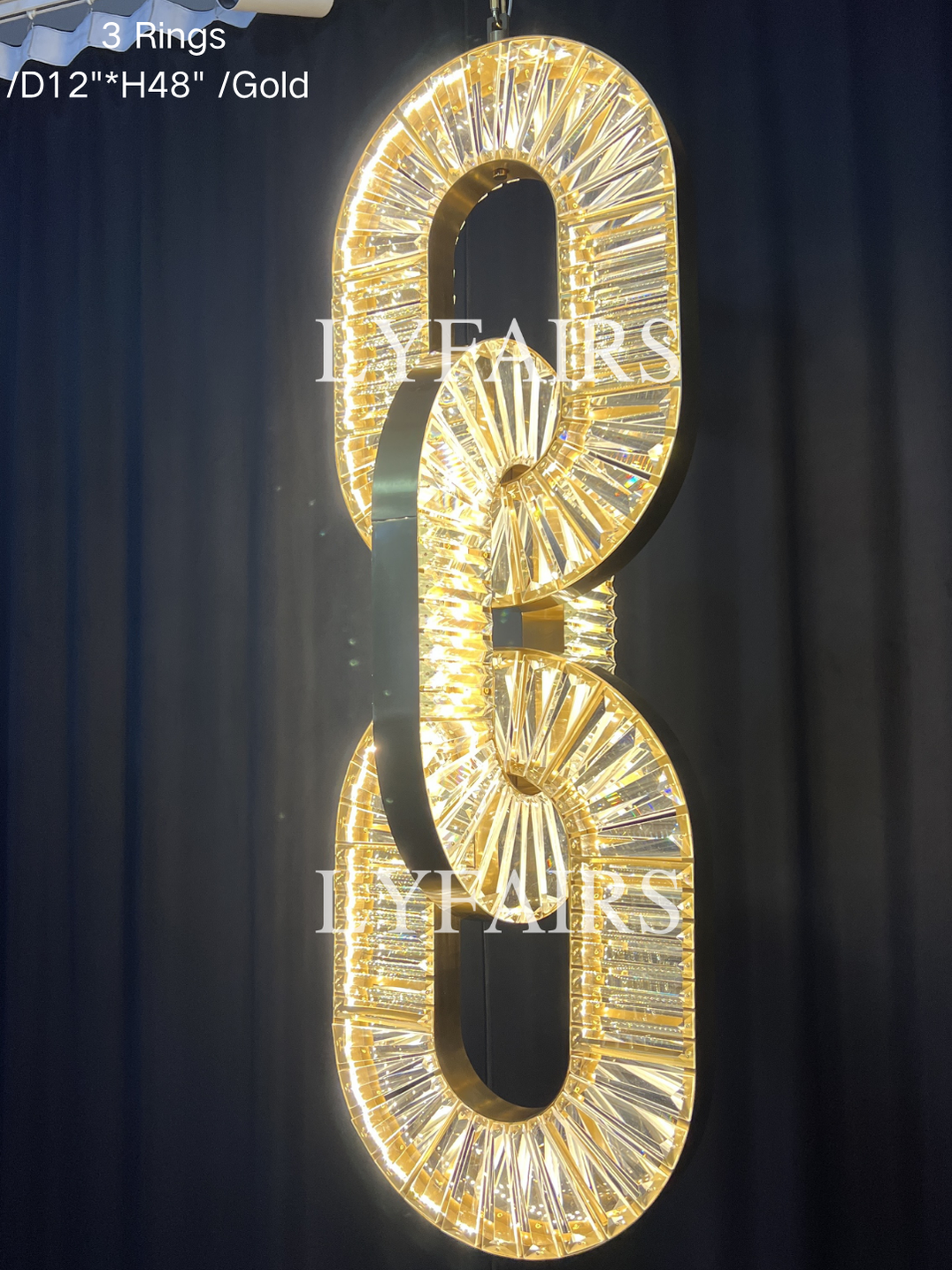 Luxury Crystal Chain Pendant Chandelier for High Ceilings — Lyfairs