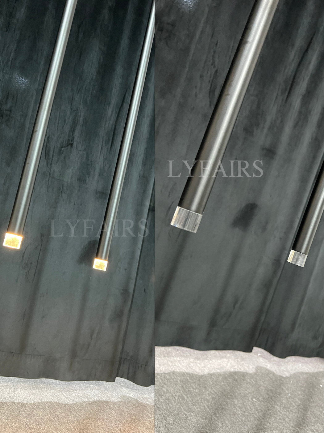 Minimalist Modern Black Conical Long Light Fixture for Dining Room ...