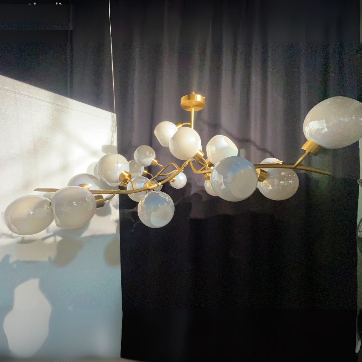 Modern Hand-blown Glass Globes Branch Chandelier for Living/Dining Roo ...