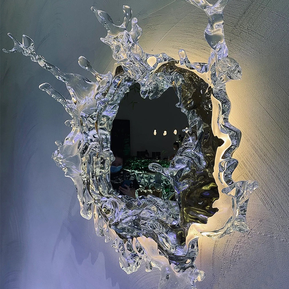 Designer Original Art Ice Mirror Wall Lamp Princess Magic Mirror Light ...