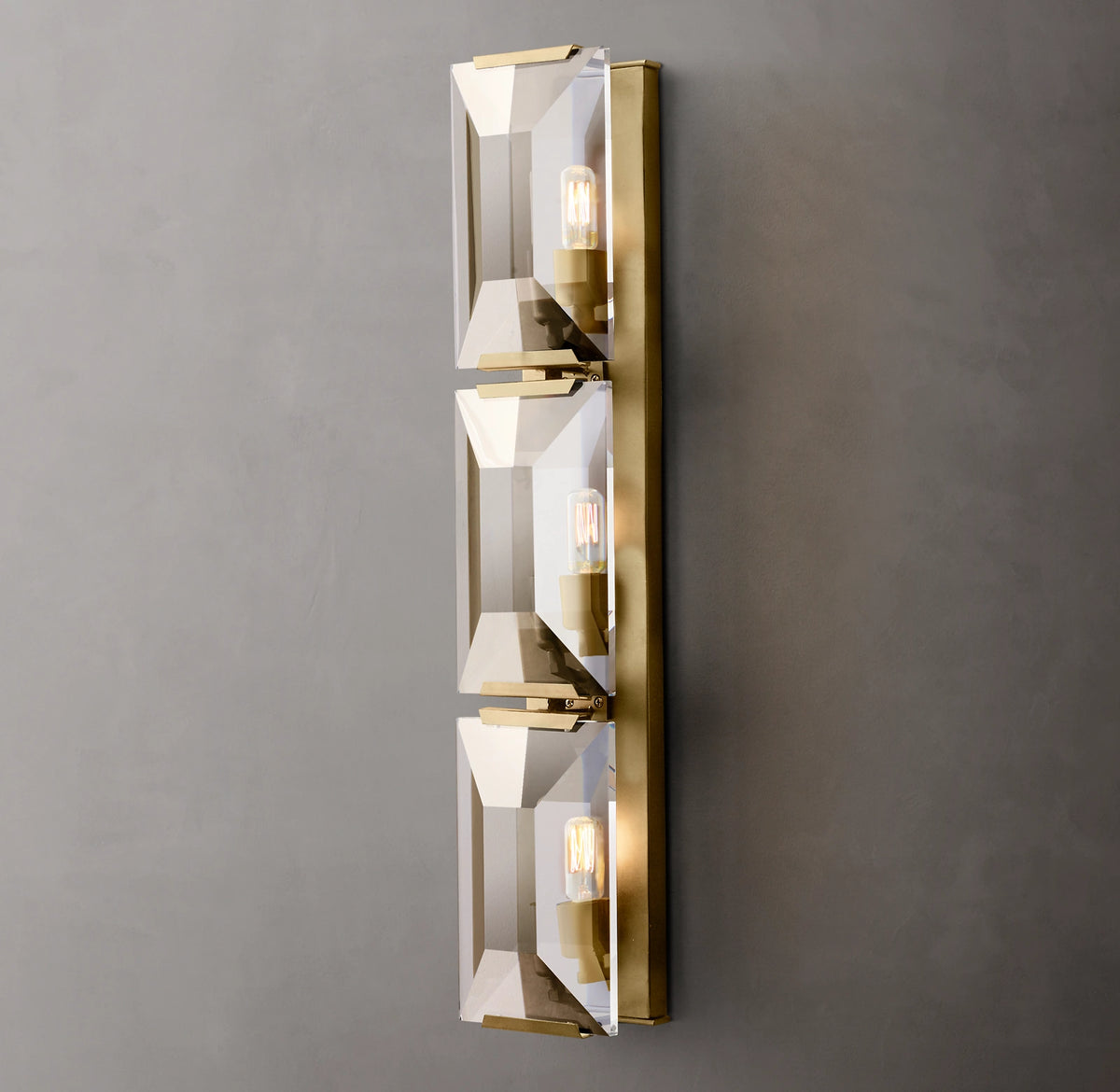 Modern Diamonds-Shape Crystal Single/Triple Wall Sconce — Lyfairs