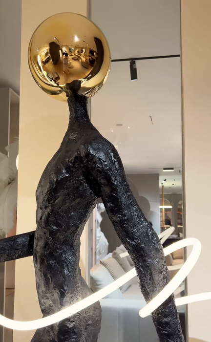 Art Gold Head Sculpture LED Floor Lamp — Lyfairs