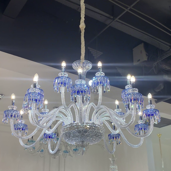 Modern Fancy Blue Crystal Chandelier for Living Room/Bedroom — Lyfairs