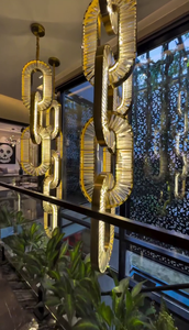 Luxury Crystal Chain Pendant Chandelier for High Ceilings — Lyfairs