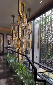 Luxury Crystal Chain Pendant Chandelier for High Ceilings — Lyfairs