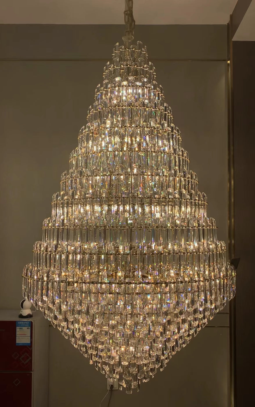 Extra Large Oversized Multi-tiered Crystal Chandelier for Foyer / Entr ...