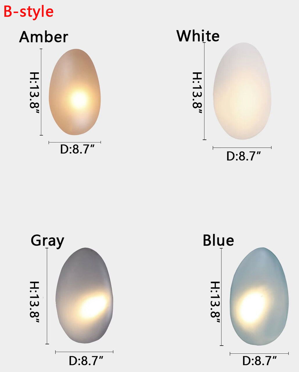 Creative Nordic Style Pebble Wall Light Fixture Sconce Wall Lamp — Lyfairs