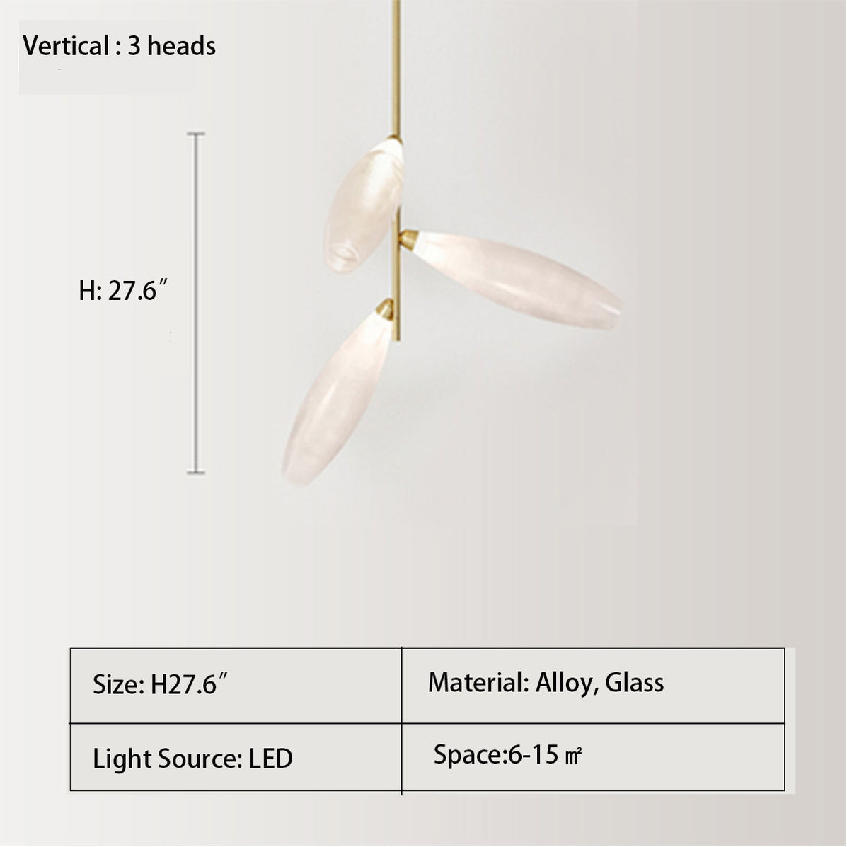 Minimalist Linear Rice Grain Shaped Bulb Iron Chandelier for Dining Ro ...