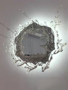 Designer Original Art Ice Mirror Wall Lamp Princess Magic Mirror Light ...