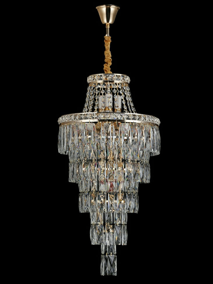 Magnificent Extra Large Foyer Hall Chandelier Tiered Crystal Ceiling L ...