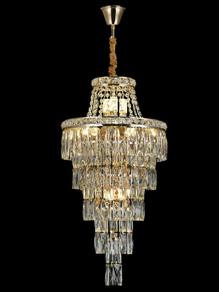 Magnificent Extra Large Foyer Hall Chandelier Tiered Crystal Ceiling L ...