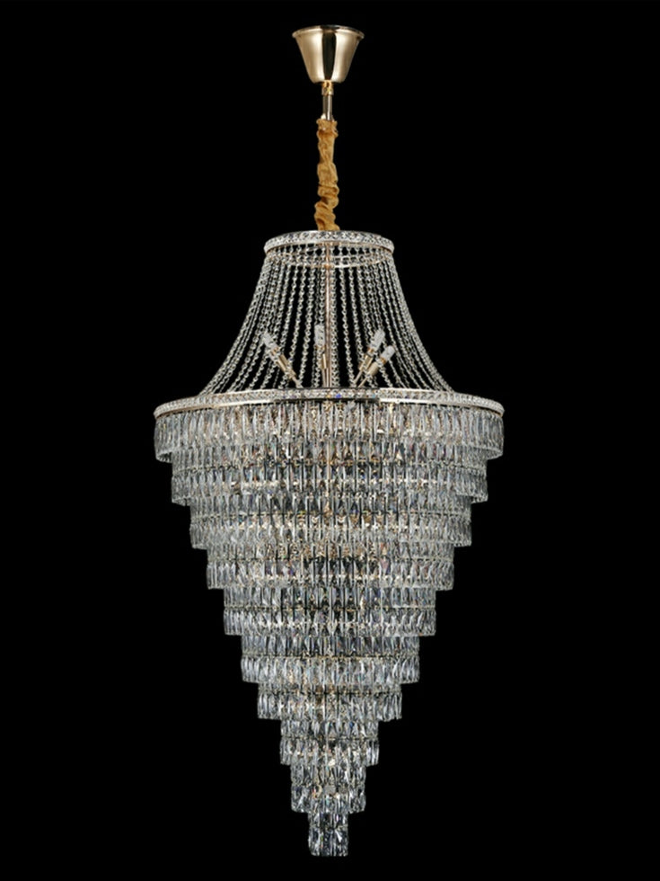 Magnificent Extra Large Foyer Hall Chandelier Tiered Crystal Ceiling L ...