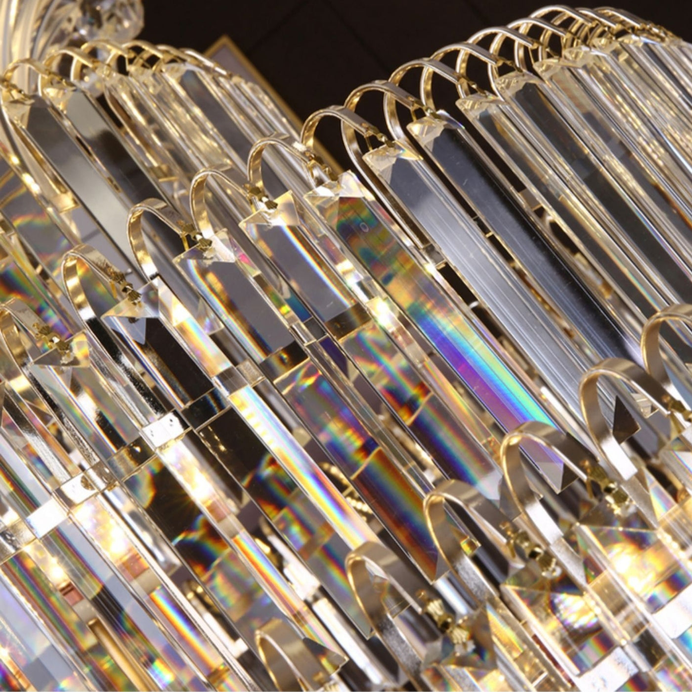 Oversized D98.4"*H137.8" Modern Gold Foyer Extra Large Crystal ...