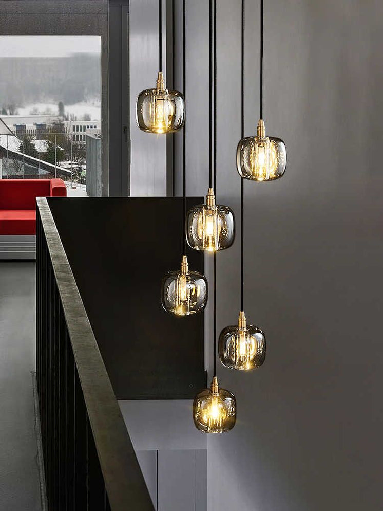 Post-modern Extra-long Pendant Light Fixtures for Staircase/High-ceili ...