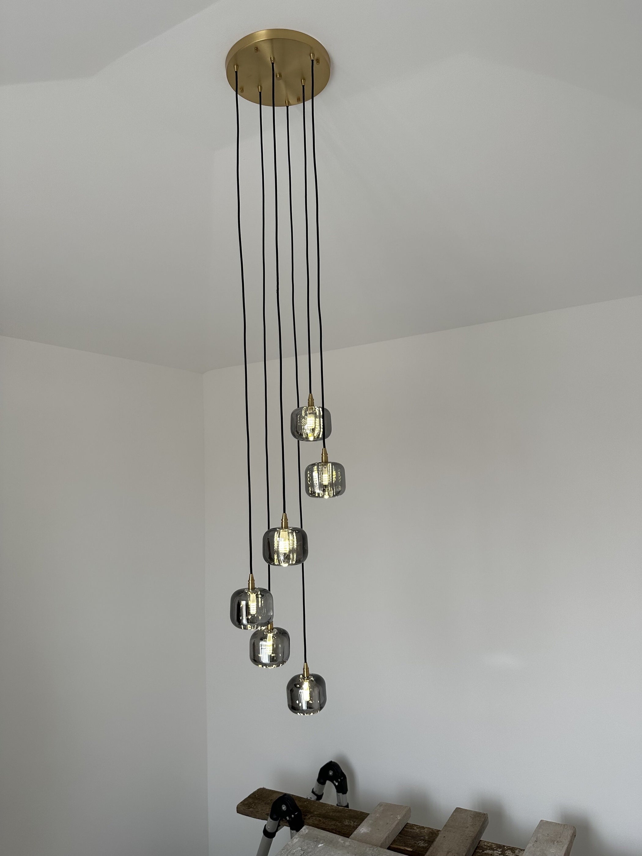 Post-modern Extra-long Pendant Light Fixtures for Staircase/High-ceili ...