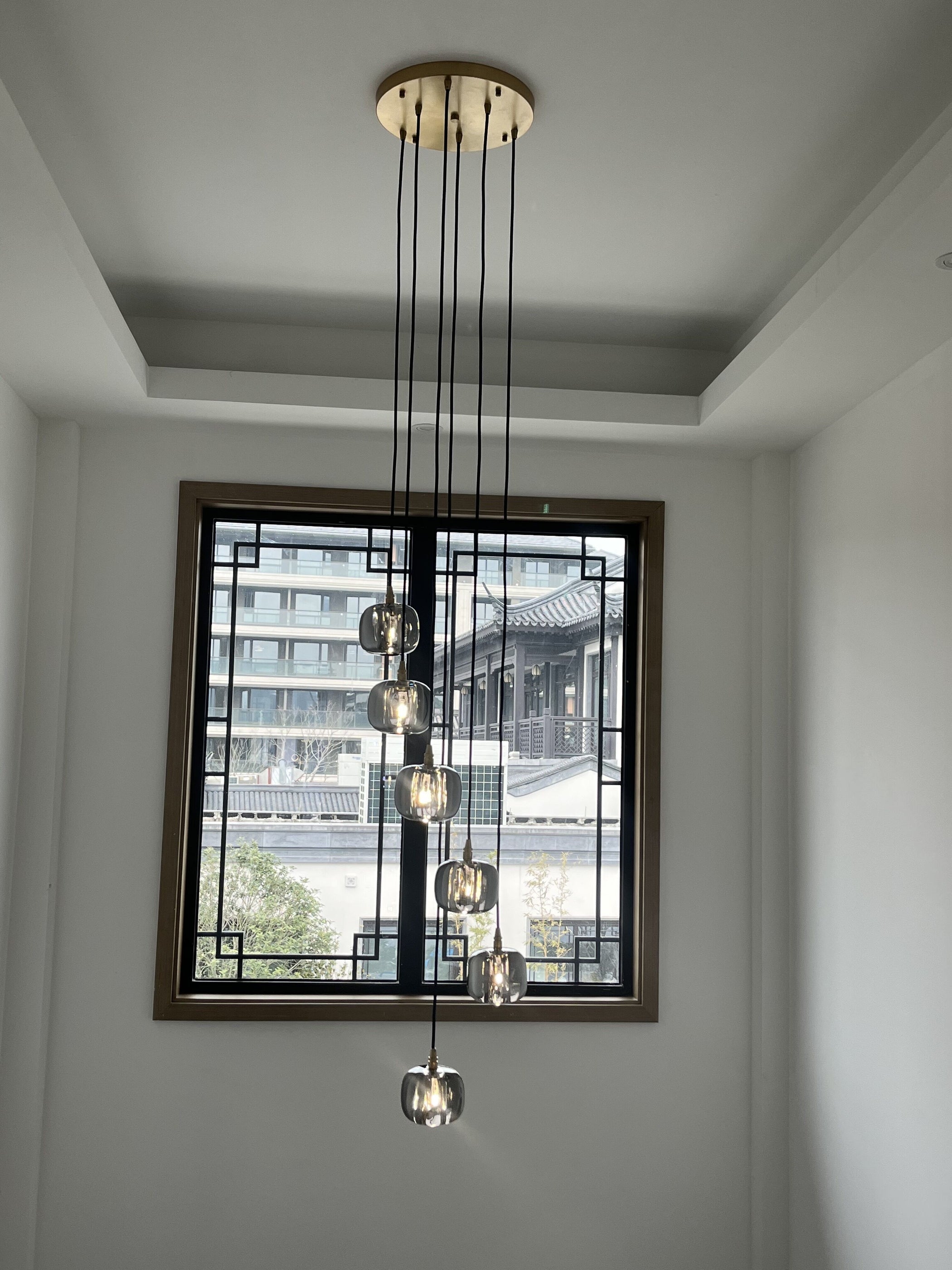 Post-modern Extra-long Pendant Light Fixtures for Staircase/High-ceili ...